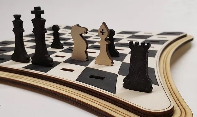 Baltic by Design Laser Cut Chess Set 15" | Gallery in the Woods